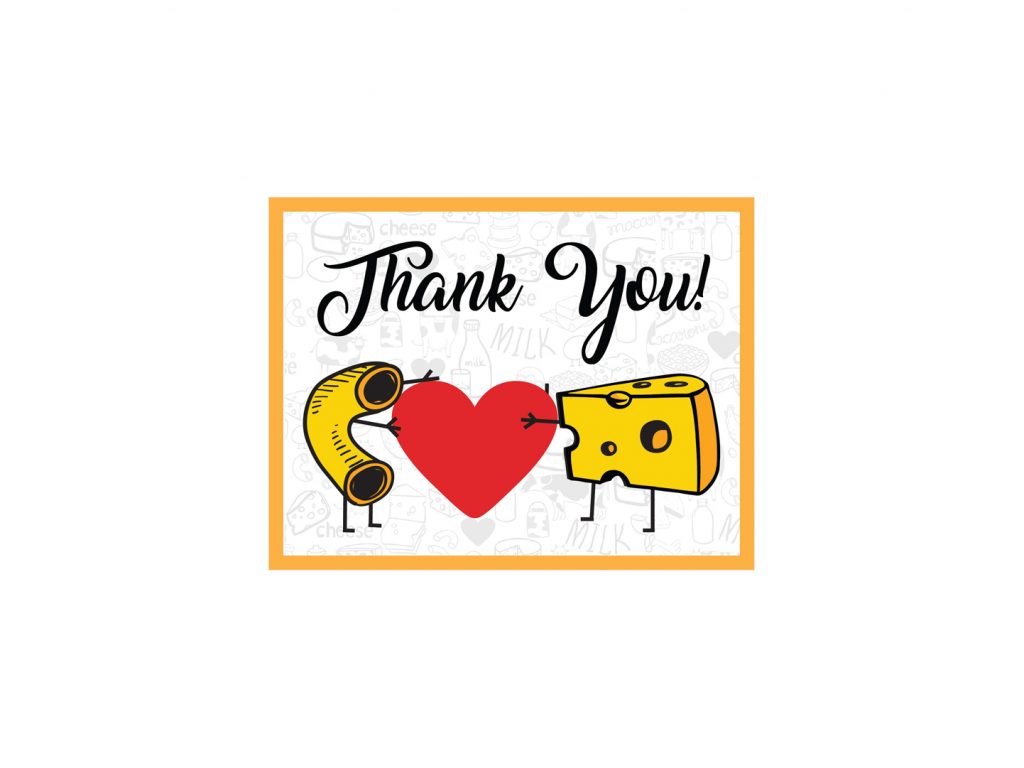 I Heart Mac & Cheese Thank You Cards (Pack of 50) – IHeart Mac Portal